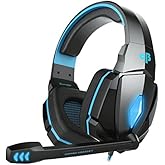 Cosmic Byte GS410 Wired Over-ear Headphones with Mic (Black/Blue, Pack ...