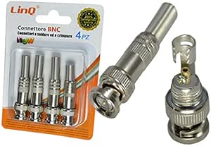 Connecteur BNC mâle à visser pour câble vidéo surveillance CCTV caméra überwachungskamerakabel ...