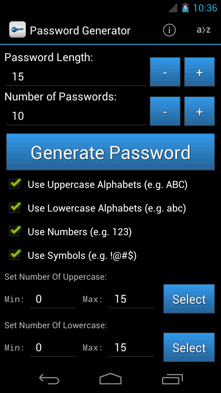 Random Password Generator Kizanu