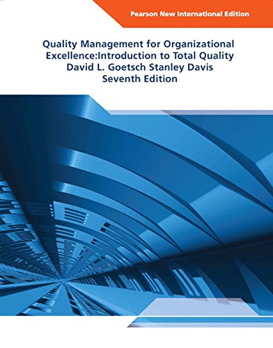 Quality Management for Organizational Excellence Pearson New ...