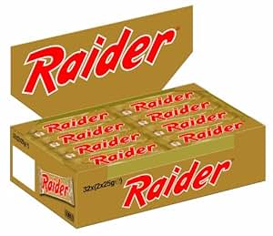Raider Schaukarton 32 Riegel 50 g, 1er Pack (1 x 1.6 kg): Amazon.de ...