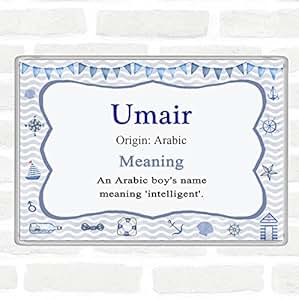 Umair Name Meaning Jumbo Fridge Magnet Nautical: Amazon.co.uk: Office ...