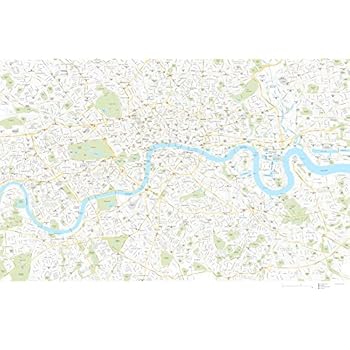 HUGE LAMINATED / ENCAPSULATED - Central London Map POSTER - Absolutely ...