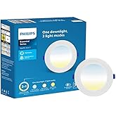 PHILIPS Full Glow 12-watt Round LED Surface Downlighter | 3 Colors in 1 ...