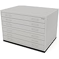 Heavy Duty Traditional Style A1 6 Drawer Plan Chest, Light Grey Wooden ...