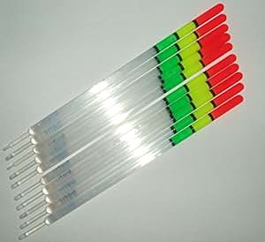 Set of 10 Straight Clear Fishing Floats: Amazon.co.uk: Sports & Outdoors