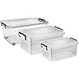 Best House Heavy Duty Storage Boxes container with Lids - Set of 3 Pcs ...