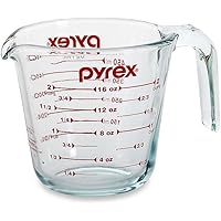 FEGYUJ Pyrex 2 Glass Measuring Cup Prepware Messbecher, Glas, Farblos ...