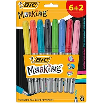 BIC Marking Permanent Markers Fine Tip Assorted Intense & Pastel ...