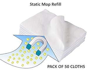 Pack of 50 Disposable Microfibre Electrostatic Floor Cloths For Flat ...