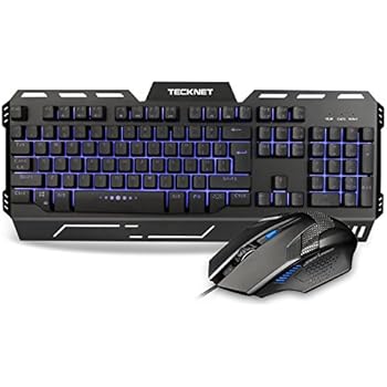 TeckNet Mechanical Feel Gaming Keyboard and Mouse set, 104 Full Keys No ...