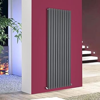 iBathUK | 1800 x 600 mm Modern Vertical Column Radiator Anthracite ...