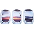 jojofuny 3PCS 3D Peel and Stick Aircraft Window Wall Decals, Removable ...