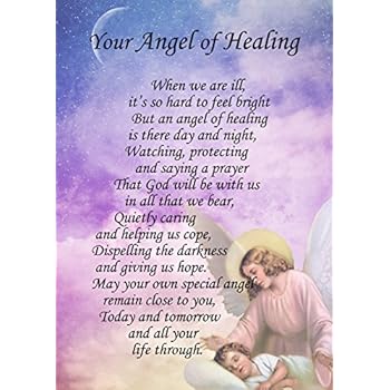 Angel of Healing Poem Verse Greeting Card 8"x5.5": Amazon.co.uk: Office ...