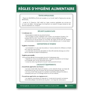Panneau d'affichage des règles d'hygiène alimentaire: Amazon.fr ...