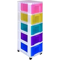 Really Useful Plastic Storage Unit 5 X 12 Litre Drawer - Color: Clear ...