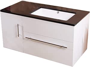 1000 Vanity Unit with Basin for Bathroom Ensuite - Wall Hung Soft ...