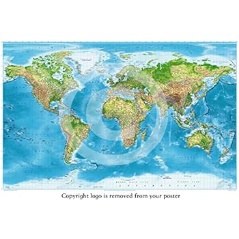 MAP OF THE WORLD LP 200 WITH FLAGS HUGE LAMINATED / ENCAPSULATED POSTER ...