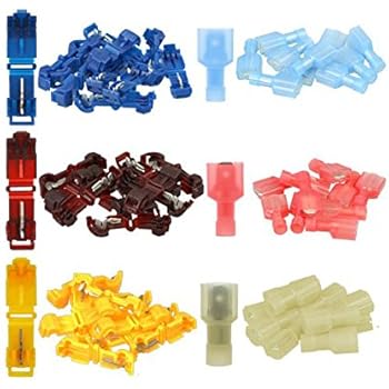 10x Cosse Electrique Connecteur Rapide Bleu - Raccords Auto-Dénudants (Dérivations) - Cosses ...