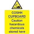 Rubigo Coshh Cupboard Sign - Self Adhesive Hazardous Chemicals Stored ...