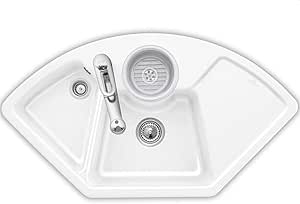 Villeroy & Boch Solo Eck Weiß (alpin) Keramik-Spüle Küchenspüle ...