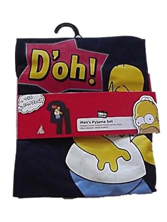 NEW MENS BOYS HOMER SIMPSON SIMPSONS DOH! LONG PYJAMAS sz S - XL ...