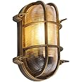 Qazqa - Outdoor Wall and Ceiling Lamp I Ceiling Flush Light Gold I ...