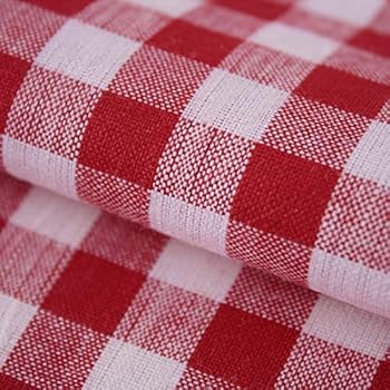 Amazon.de: Hans-Textil-Shop Stoff Meterware Vichy Karo 2x2 mm Rot ...