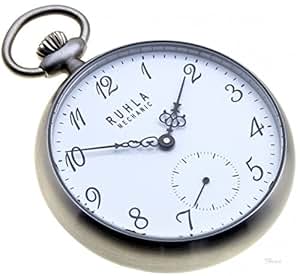 Klassische Taschenuhr Ruhla mechanik mit Glasboden Stahl 9660 incl ...