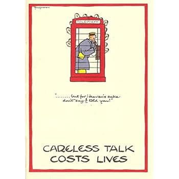 Vintage British WW2 1939-45 Propaganda BE CAREFUL WHAT YOU SAY. YOU ...