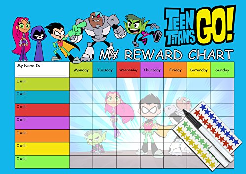 Buy Star Sticker Reward Chart for Children - Teen Titans Go! - 270 ...