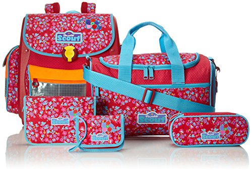 Scout Schulranzen-Set Basic Buddy Set 1 5 TLG Little Flowers 97 cm Rot ...