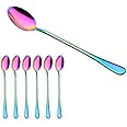 Stainless Steel Coffee Teaspoons, niceEshop(TM)Set of 6 Rainbow Color ...