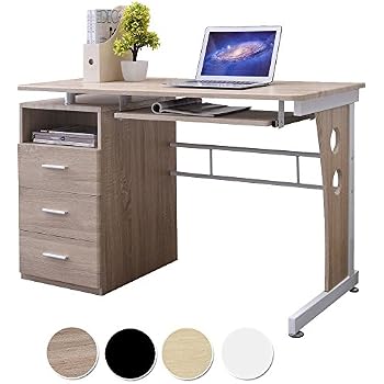 COSTWAY Computertisch Schreibtisch Bürotisch Arbeitstisch PC-Tisch mit ...