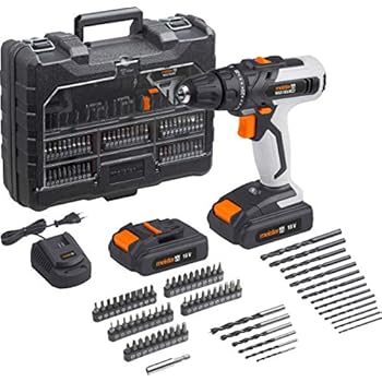 Meister Akkubohrschrauber 18 V, MAS180xMZ2 - 2 x 2,0 Ah Akku - 2-Gang Getriebe ...