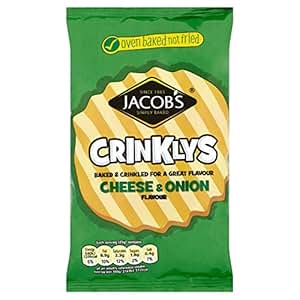 Jacob's Crinklys Cheese & Onion Flavour 50g (Pack of 30 x 50g): Amazon ...
