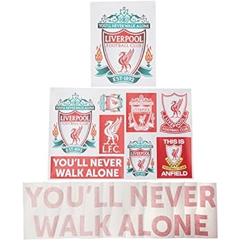 LIVERPOOL NEVER WALK ALONE WALL quote VINYL STICKER DECAL 100 X 60CM ...