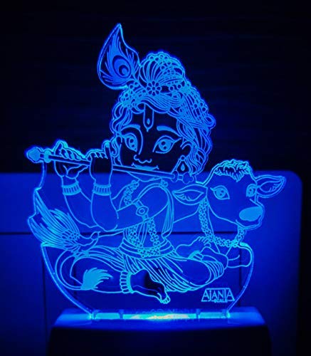 Buy Ajanta 3D Night Lamp Krishna Bhagwan Code 2098 Gift Products Krishna Mathura Dwarkadhish ...