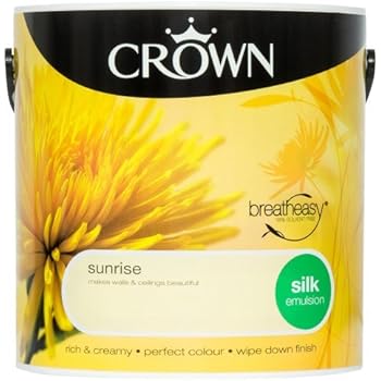Crown Trade Primrose Yellow 5L Silk Emulsion: Amazon.co.uk: DIY & Tools