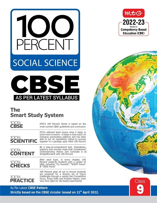 MTG CBSE 100 Percent Social Science Book Class-9, Strictly Based on the ...