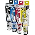 Epson T664 (Cyan, Magenta, Yellow, Black) Multicolor Ink Bottles Pack of 4 : Amazon.in ...