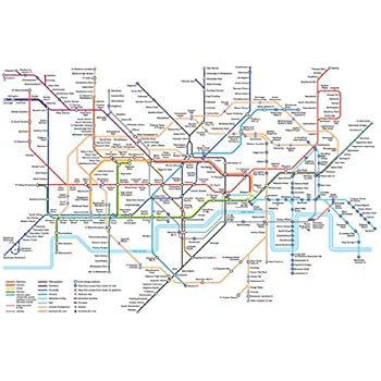 HUGE LAMINATED London Underground Tube Map Poster: Amazon.co.uk ...