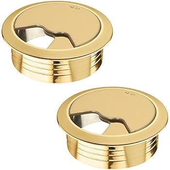 63mm Metal Desk Cable Tidy Outlet Grommet Insert - Electro Brass ...