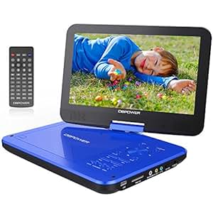 DBPOWER® 10.5" Portable DVD Player, 5 Hour Rechargeable Battery, Swivel ...