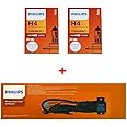 PHILIPS Rally 12569RAC1 P43T H4 Bulb (12V, 100/90W, Set of 2) and ...