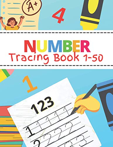 Number Tracing Book: Over 100 Practice Pages for Preschoolers and Kids ...