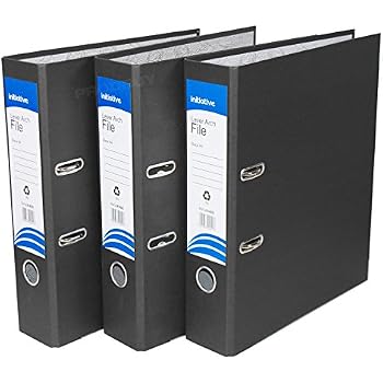 [Pack of 3] Black A4 Lever Arch Files 70mm Paper Storage Archive Legal ...