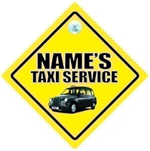 Personalised Taxi Sign, Personalised Taxi Car Sign, Taxi Car Sign, Taxi ...