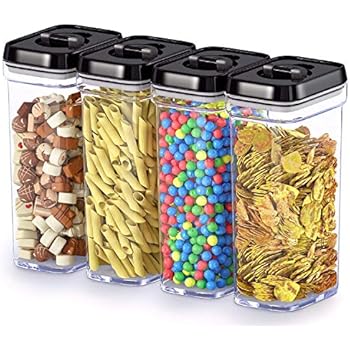 Food Storage Container with Lids - Airtight Plastic BPA Free Keep Food ...