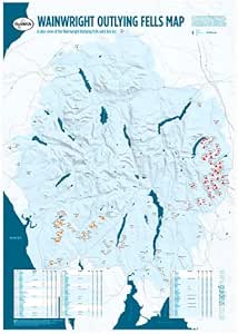 GuideUs Wainwright Outlying Fells Map Poster Lake District Tick List ...